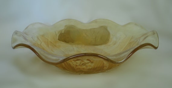 Items similar to Jeanette Iris Pattern Depression Glass 11 inch large ...