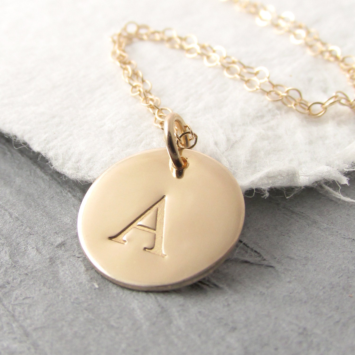 Solid Gold Initial Necklace Gold Initial Charm Necklace Solid Gold Initial Necklace Gold Initial Charm Necklace