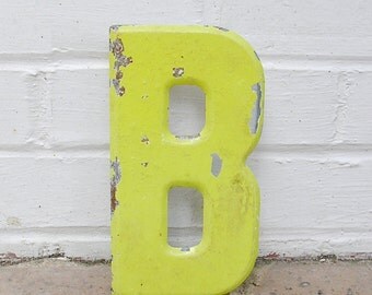 Vintage Metal Letter Sign Metal B Sign Vintage Marquee Metal Letter B ...