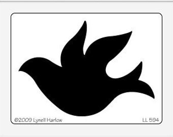 Open Bird Stencil LL594
