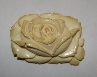 Popular items for ivory rose pin on Etsy