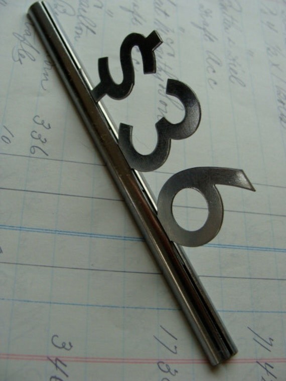 Vintage Rare Antique Metal Industrial Numbers by reginasstudio