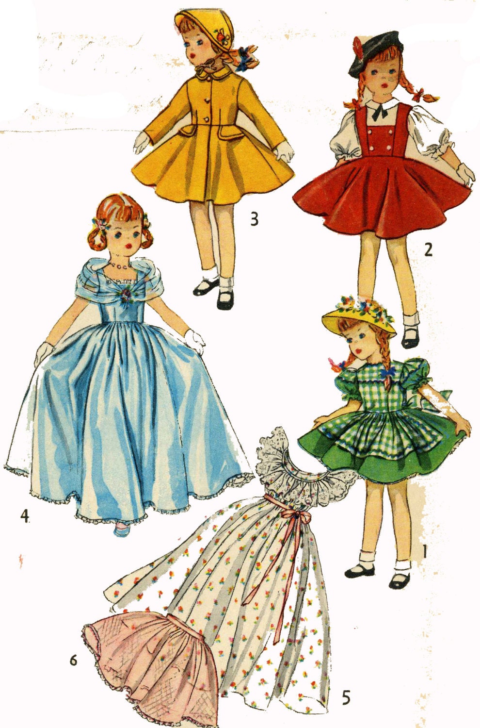 Vintage Doll Clothes PATTERN 4098 for 18 inch Saucy Walker