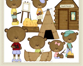 Popular items for bear clip art on Etsy