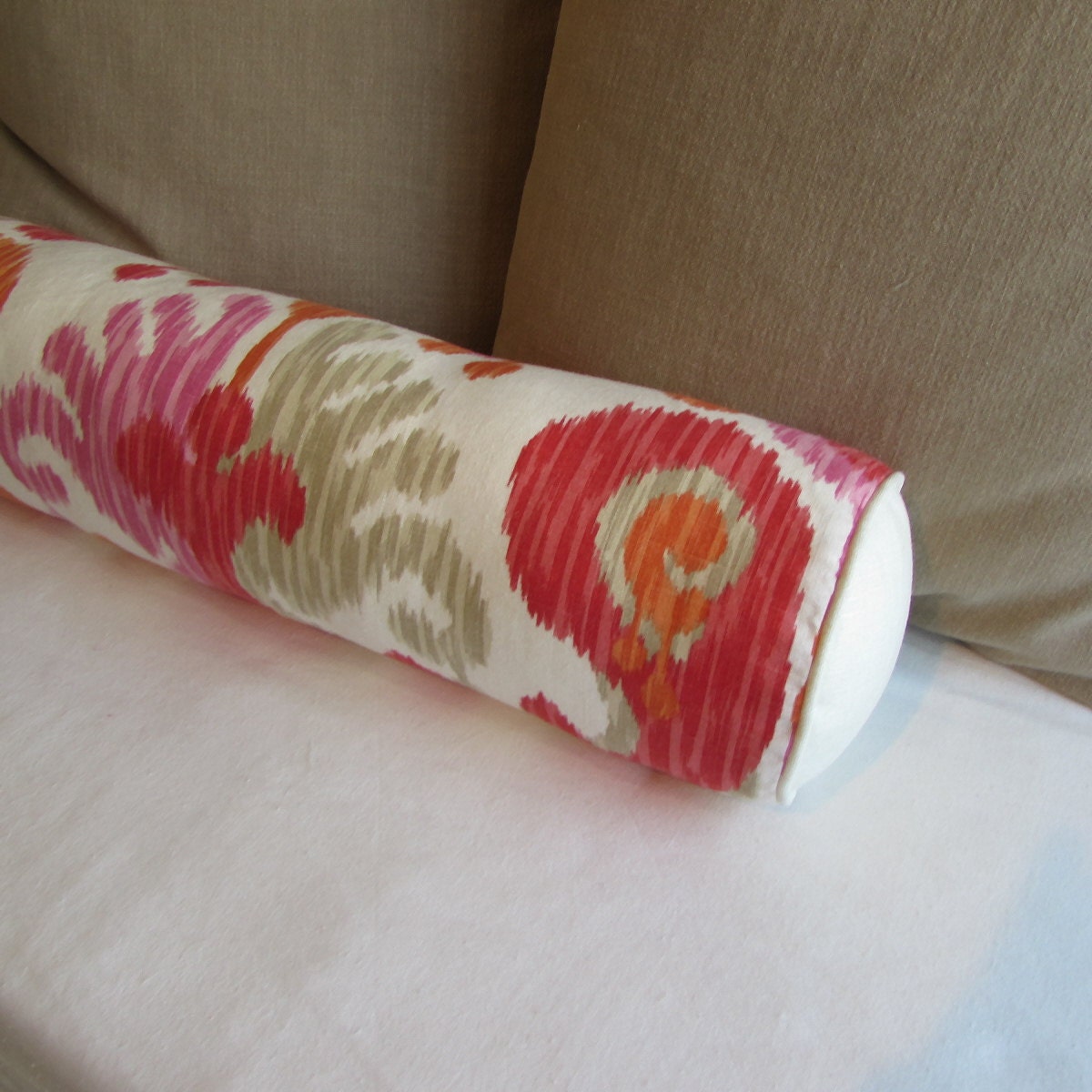 MANGO LINEN Long Bolster Pillow 7x27