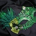 Metallic Masquerade Mask in Shades of Green by TheCraftyChemist07