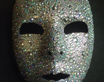 Jewelled Crystal SMALL Full Face Venetian Mask