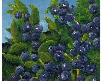 Blueberry painting | Etsy