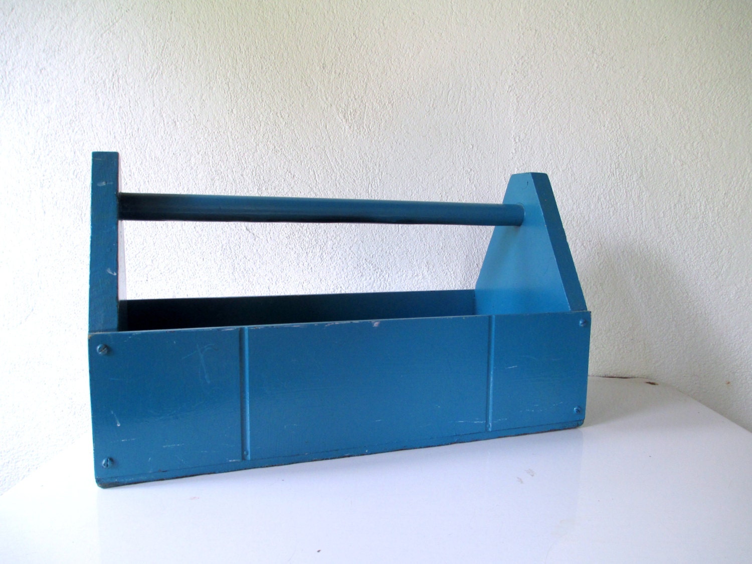 Unique Bright Blue Toolbox, Wood Storage Tool Box – Haute Juice