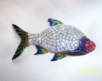 Popular items for enamel fish on Etsy
