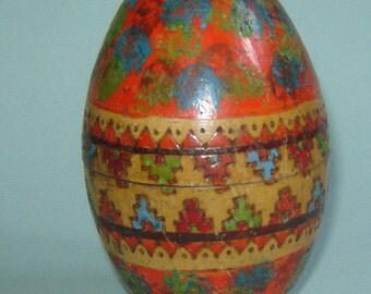 Carved wooden egg | Etsy