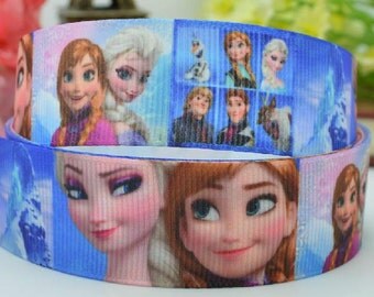 50 yards 7/8 Elsa Ribbon Frozen Ribbon Grosgrain by hairbowsworld