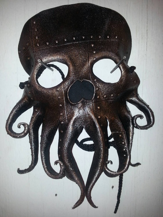 Items similar to Steampunk Cthulhu Tentacles Leather mask on Etsy