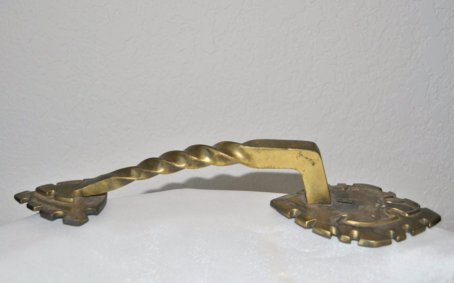 Antique Brass Gothic Door Pull Handle Medieval Entrance Doorhandle ...