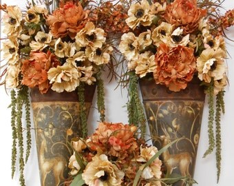 Floral Arrangement / Table and Wall Decor / Neutral Rustic Flower ...