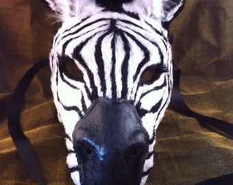 Zebra mask | Etsy