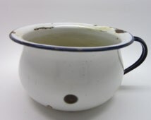 Popular items for enamel chamber pot on Etsy