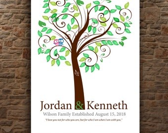 Wedding Guestbook Tree Guestbook for 200-250 by SugarVineArt