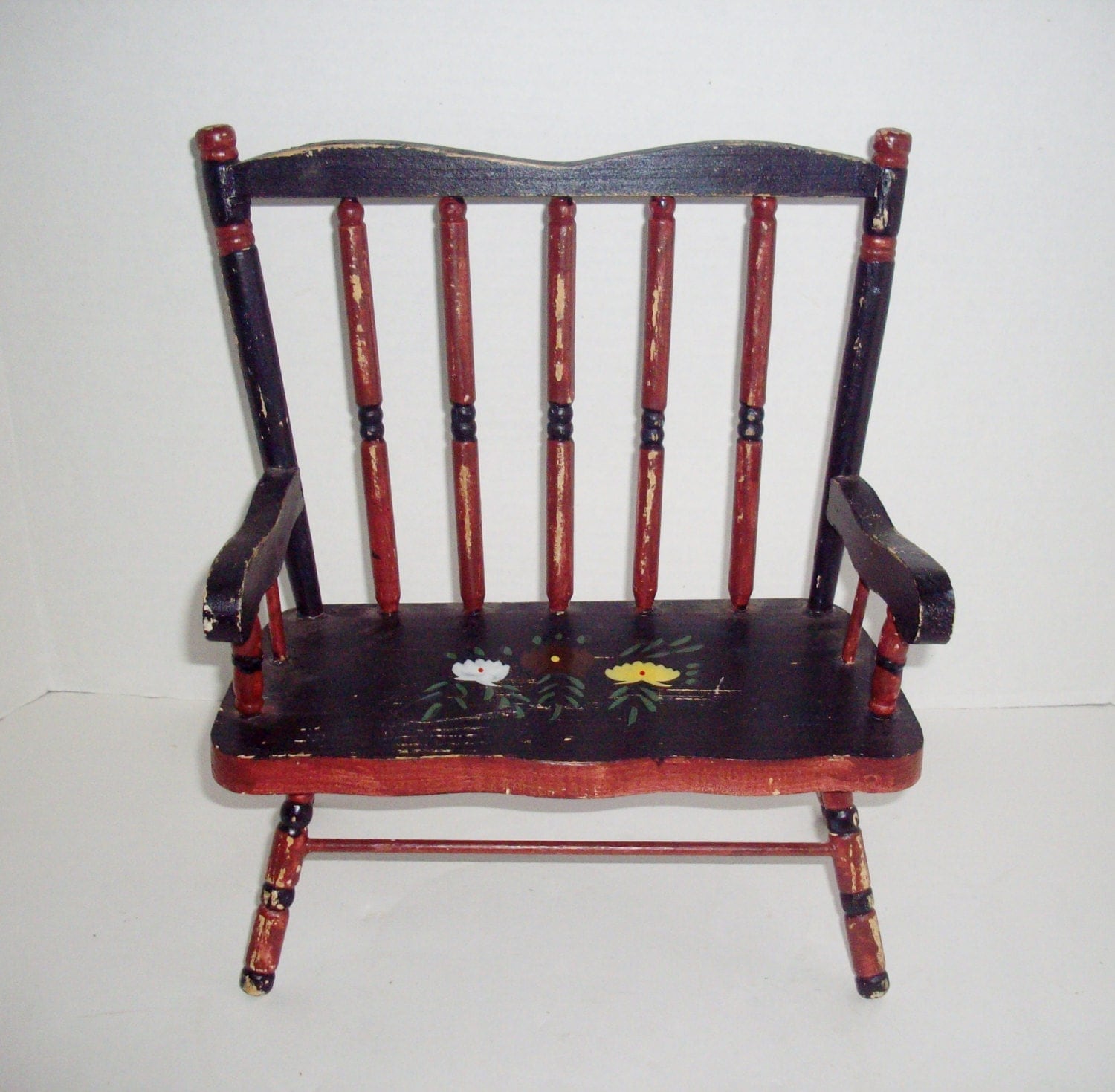 Vintage Doll Chair Straight Back Bench Style Hand Painted – Haute Juice