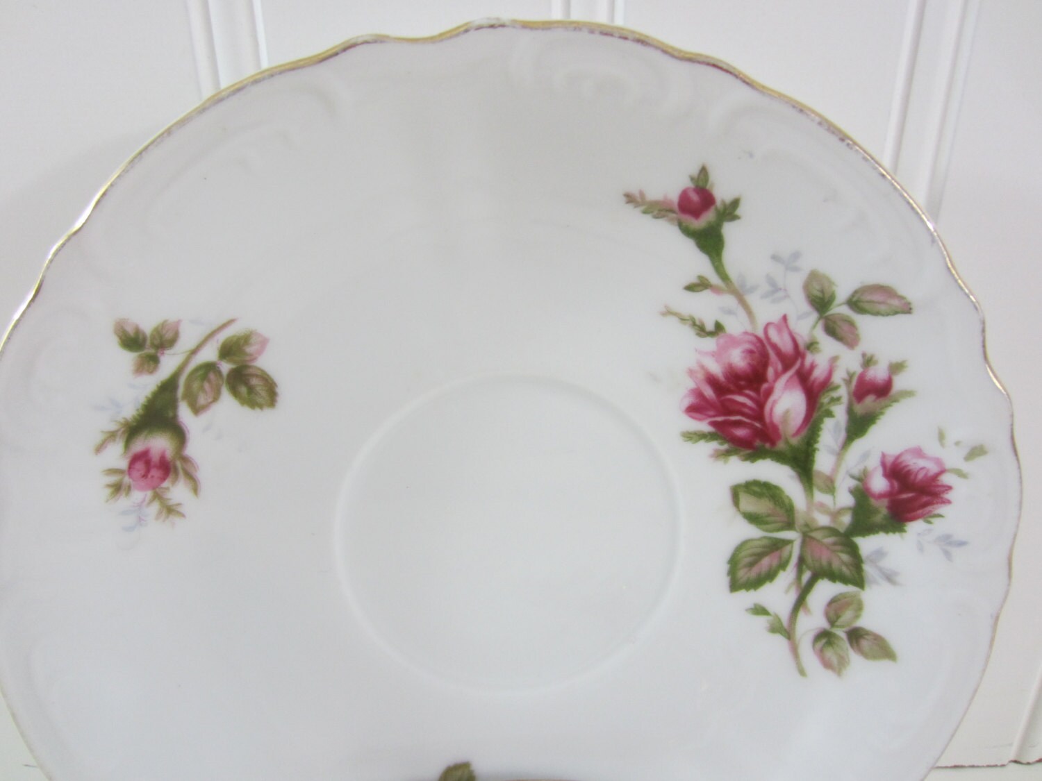 3 Vintage Royal Rose Fine China – Japan, 6″ Saucers ~ Floral Design ...