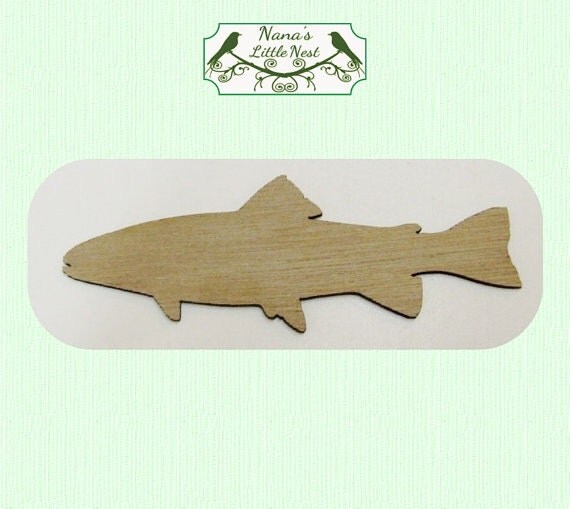 Fish Large Wood Cut Out Laser Cut