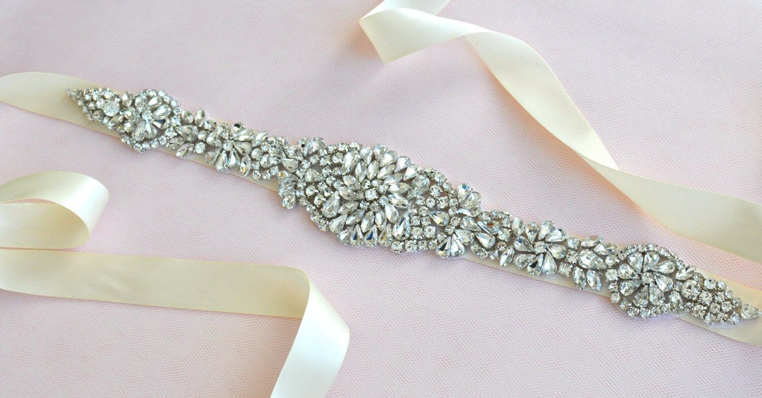 Bridal Rhinestone Wedding Sash