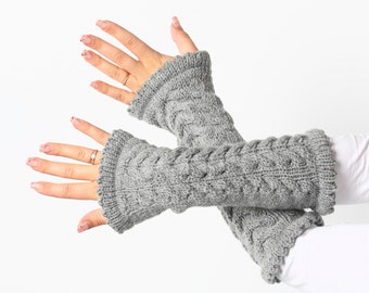 Knit arm warmers | Etsy