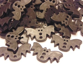 Items similar to 5 Bat Sewing Buttons. Vampire Bat Handmade Buttons ...