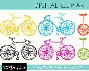 Popular items for bicycle clip art on Etsy