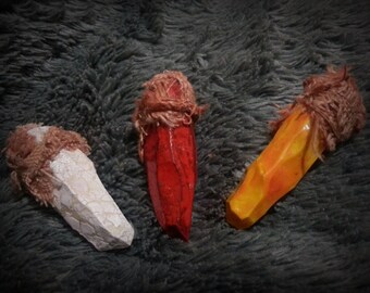 Red / White / Orange Soapstone Necklace or Keychain Dark Souls