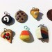 6 Piece Assorted Food Charms food charms polymer clay