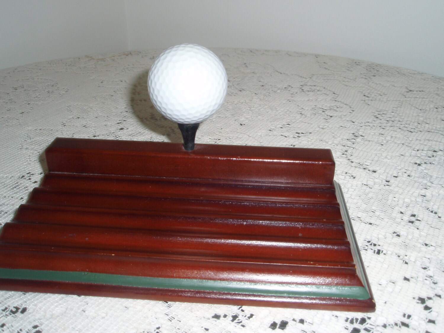 Golf Ball Pen and Pencil Holder,Golfer desk accessory,Wood desk pen and ...