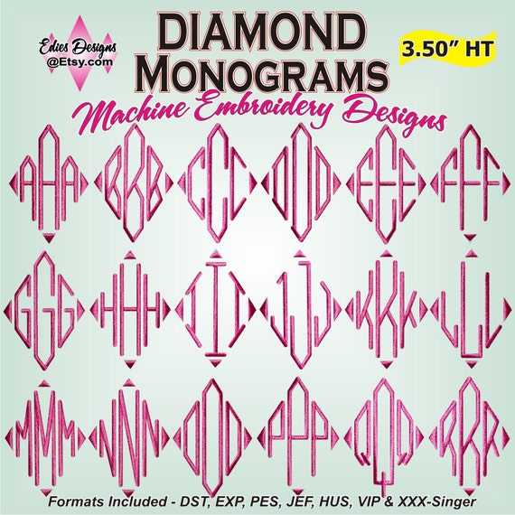 Free Diamond Monogram Font Download | semashow.com