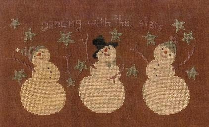 Primitive Cross Stitch Pattern Dancing with by FiddlestixDesign
