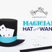 Paper Magician Top Hat Paper Wand Magic Party Dress Up