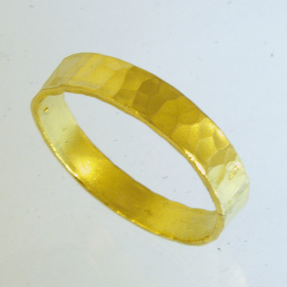 Pure gold mens wedding band 24 Karat solid gold ring100%