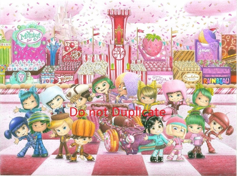 Sugar Rush Racers 11 x 17 limited edition colored pencil