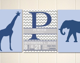 Toddler boy monogram art baby boy nursery nursery art