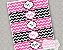 Popular items for chevron water bottle labels on Etsy