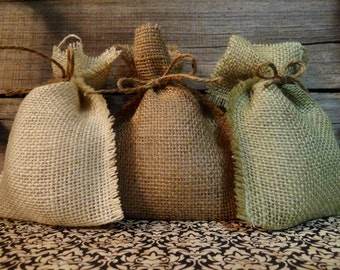 Burlap Bags / Wedding Favor Bag / Country Rustic Nature Outdoor Wedding ...