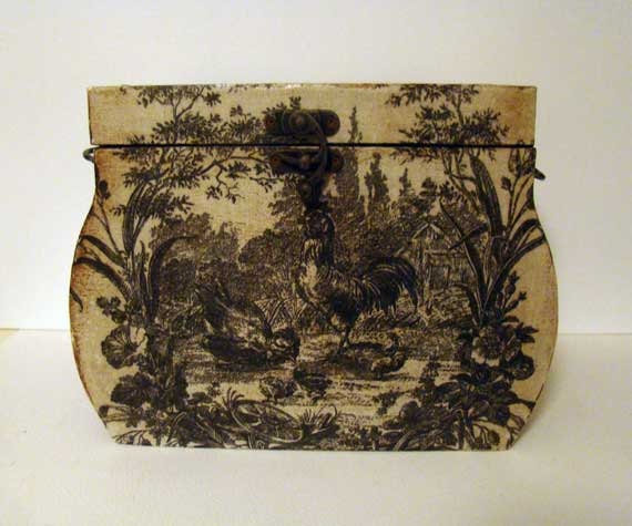 Victorian style wooden box, vintage box, victorian style box, wood box ...