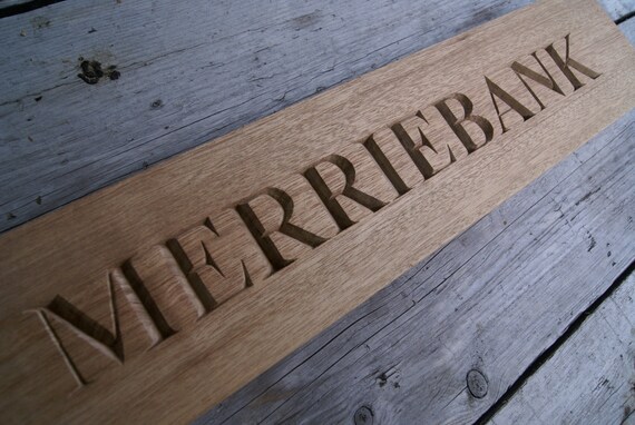 Bespoke Hand Carved Wooden House Signs