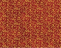 Popular items for red and gold fabric on Etsy