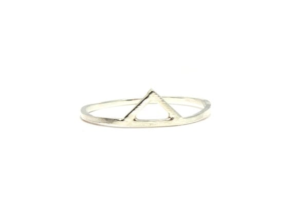 Items similar to Sterling Silver Triangle Ring,Silver Ring,Silver Spike ...