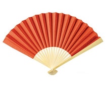 25 Cayenne Orange Paper Hand Fans for weddings, parties, outdoor events ...