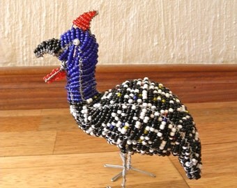 African Beaded Wire Animal Sculpture HIPPO SMALL by Hadeda