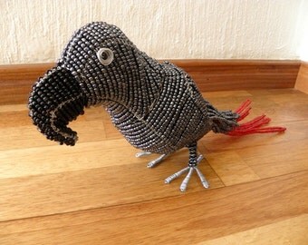 African Beaded Wire Animal Sculpture CHEETAH X-LARGE by Hadeda