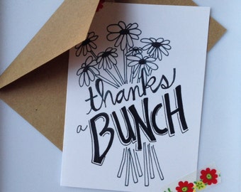 Popular items for thanks a bunch card on Etsy