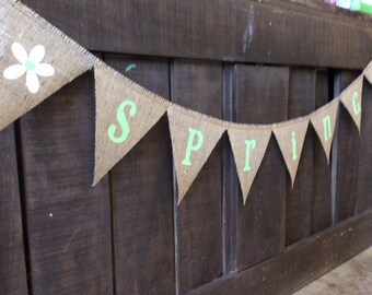 BOO Burlap Banner Bunting Garland Pennant Photo Prop