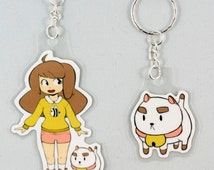 Unique cartoon keychain related items | Etsy